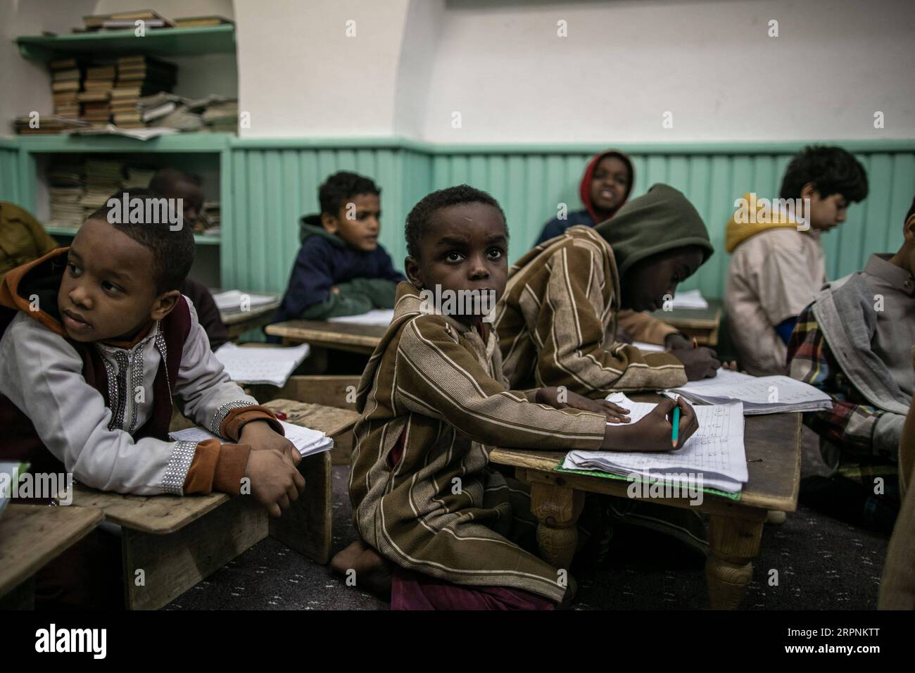 200301 -- TRIPOLI, March 1, 2020 Xinhua -- Libyan boys are seen at ...