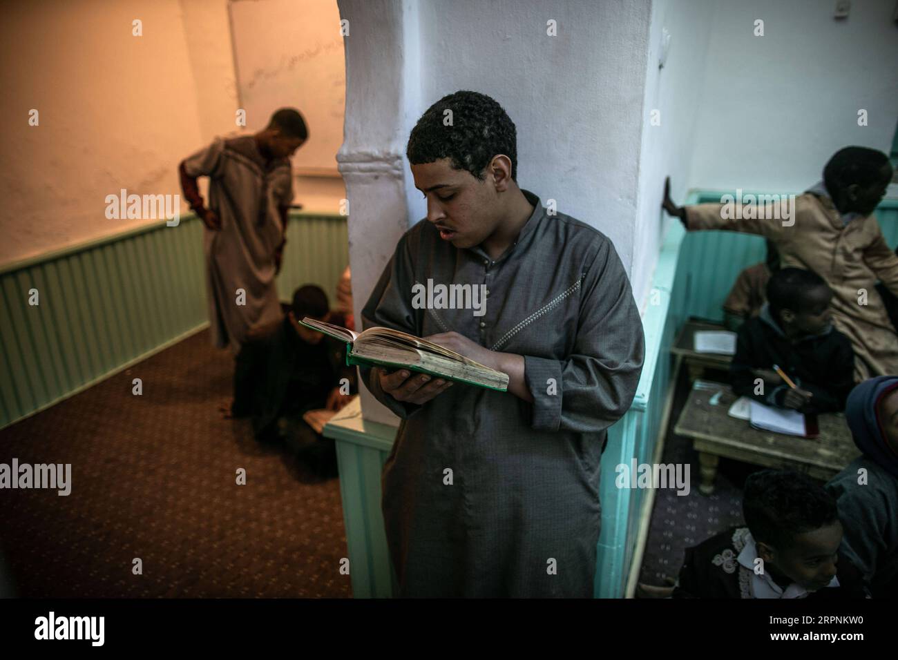 200301 -- TRIPOLI, March 1, 2020 Xinhua -- Libyan boys read Quran at ...