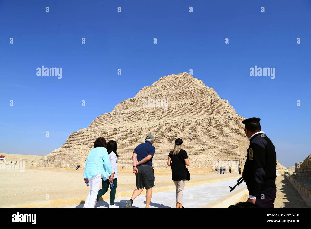 200305 -- GIZA, March 5, 2020 Xinhua -- People visit the Step Pyramid ...