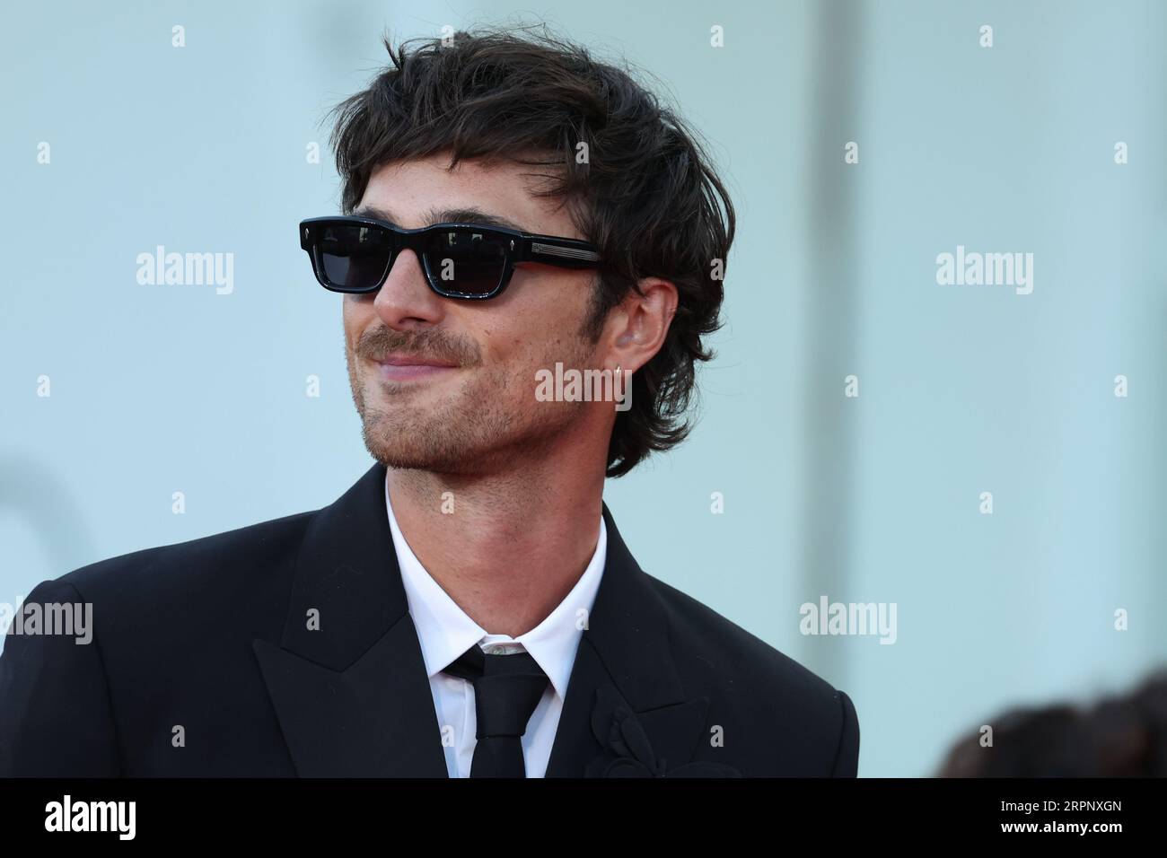 Jacob Elordi attends a red carpet for the movie "Priscilla" at the 80th ...