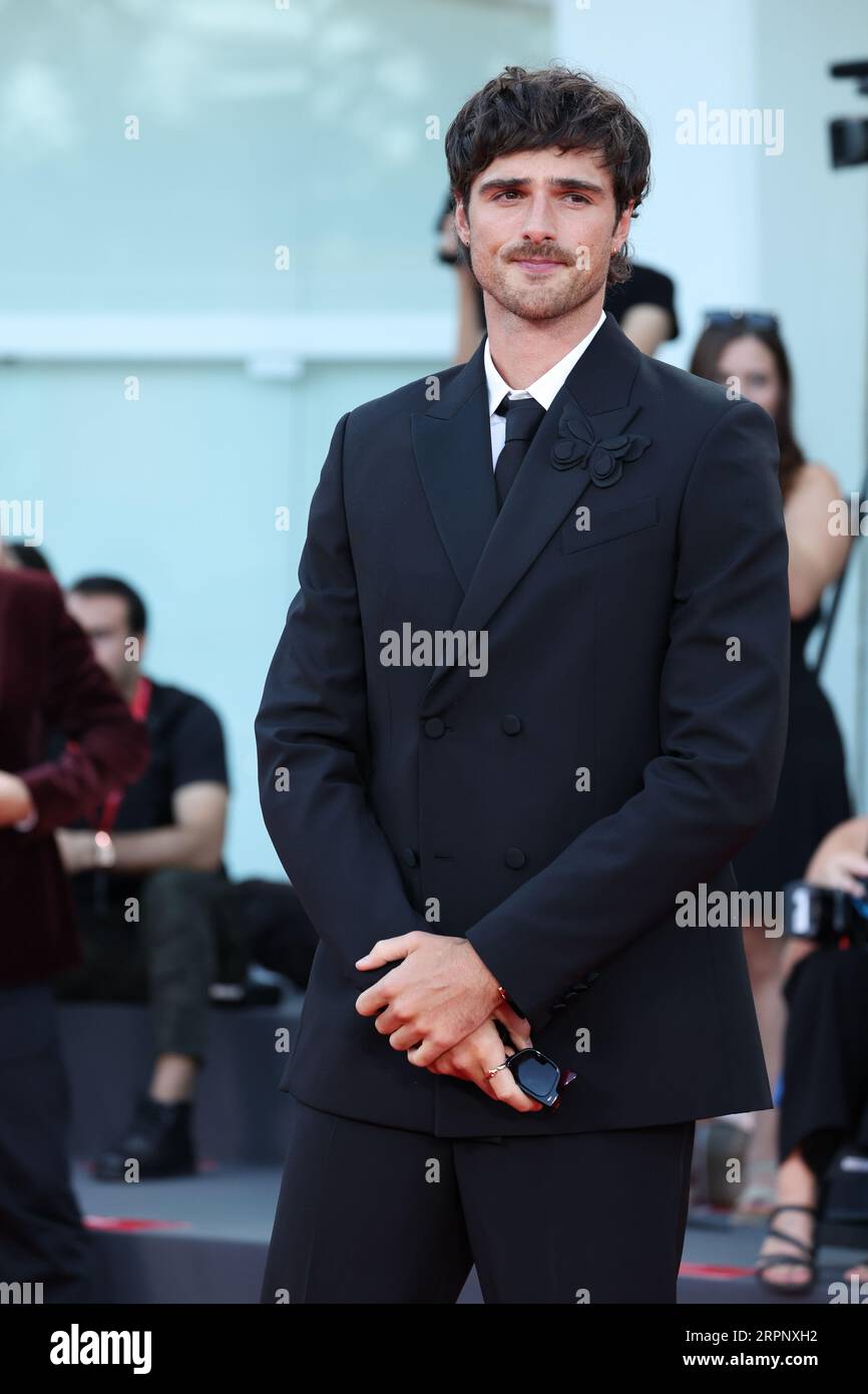 Jacob Elordi attends a red carpet for the movie "Priscilla" at the 80th ...