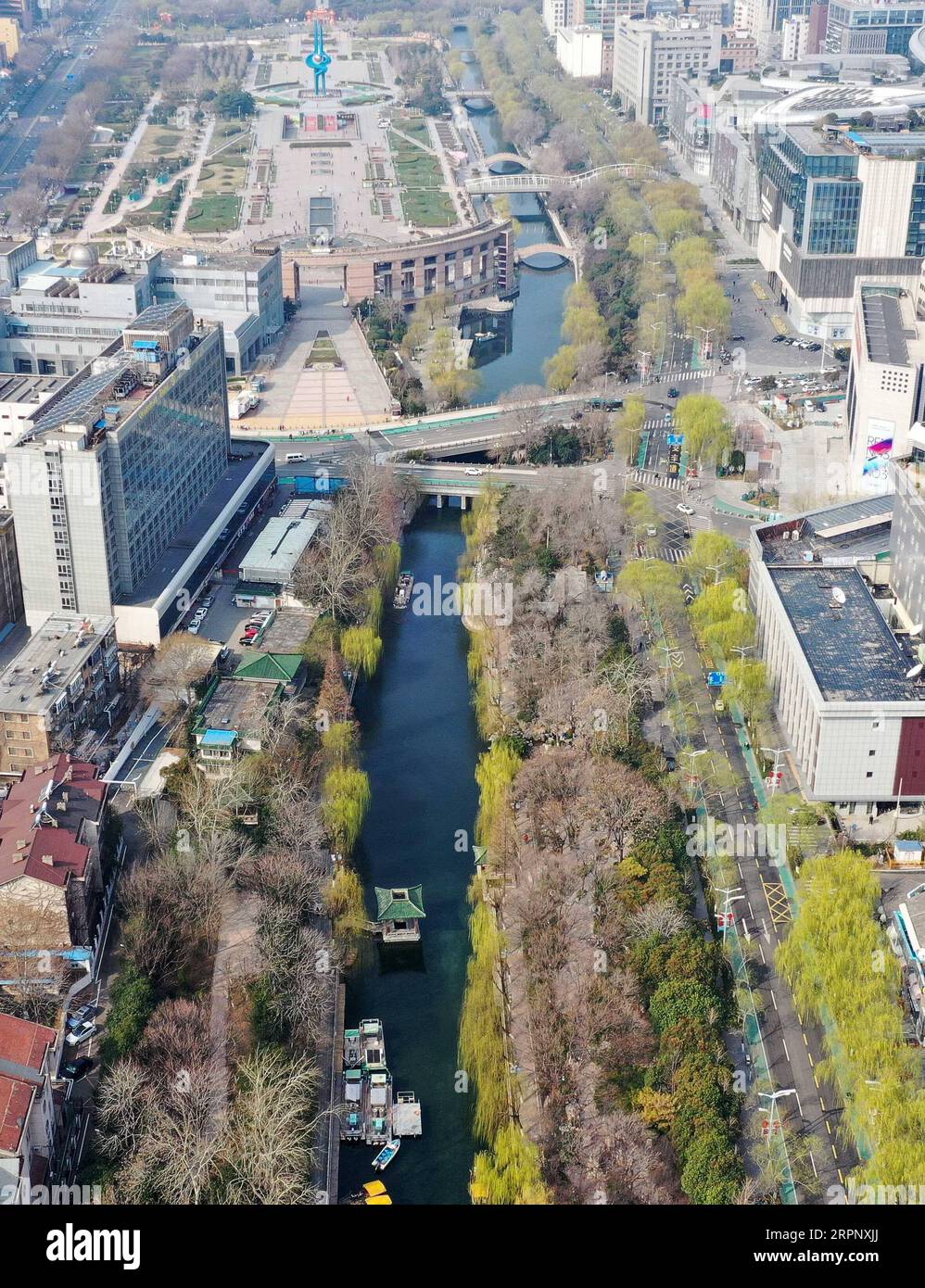 200306 -- JINAN, March 6, 2020 -- Aerial photo taken on March 6, 2020 ...