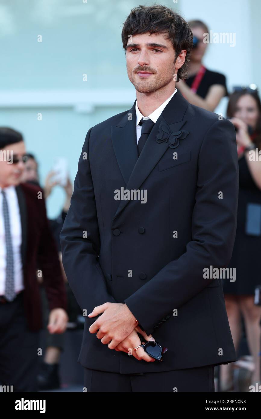 Jacob Elordi attends a red carpet for the movie "Priscilla" at the 80th ...