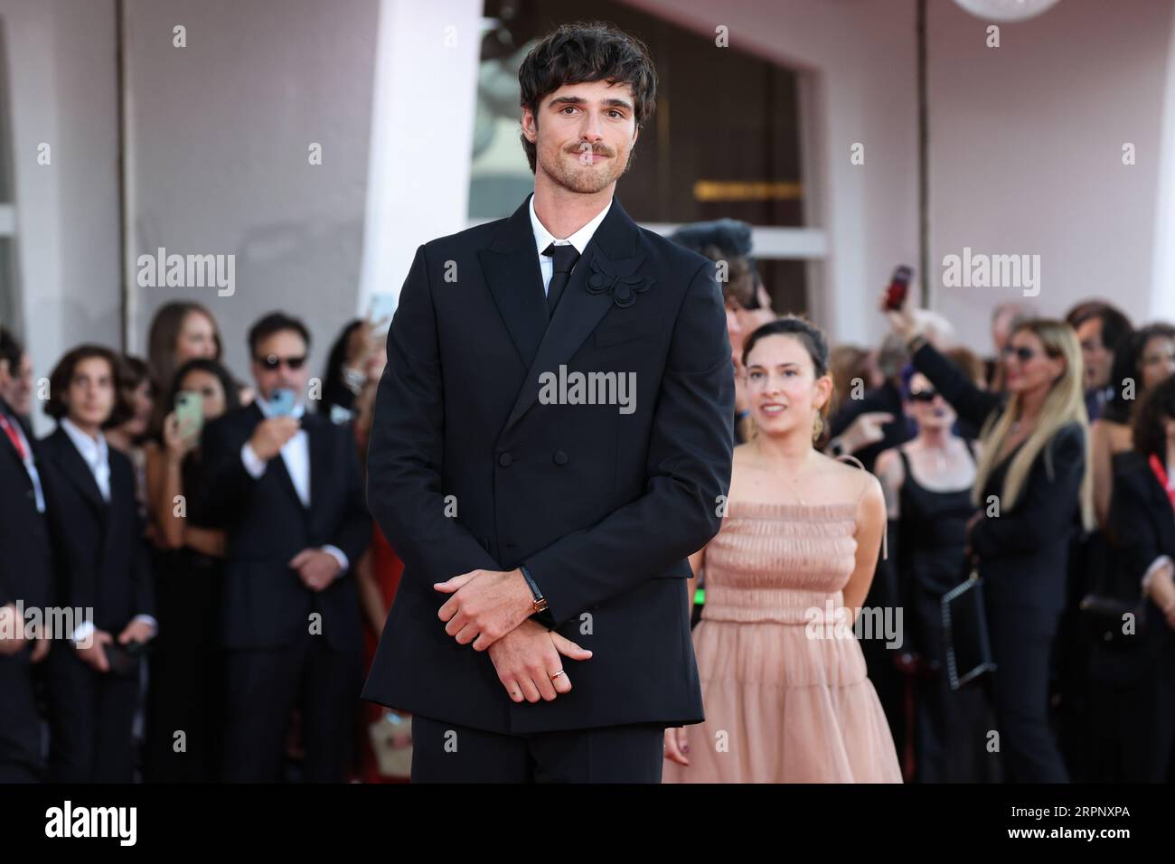 Jacob Elordi attends a red carpet for the movie "Priscilla" at the 80th ...
