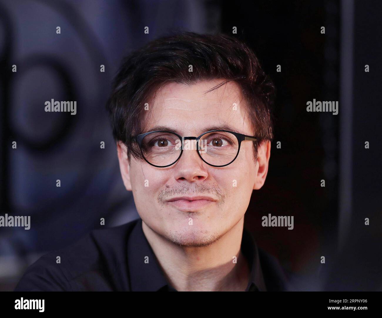 200306 -- PARIS, March 6, 2020 -- French artist Laurent Ban receives an ...