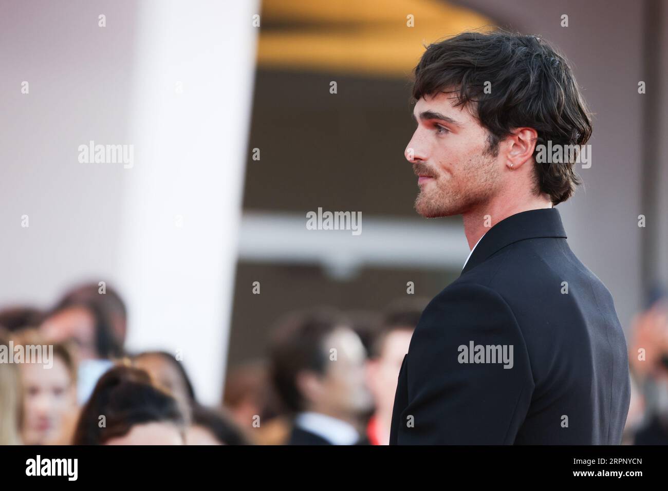 Jacob Elordi attends a red carpet for the movie "Priscilla" at the 80th ...