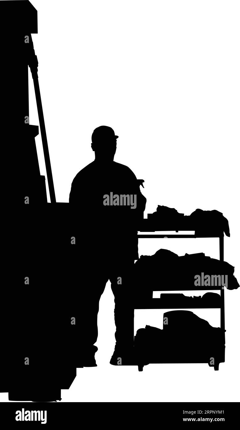 Alone worker Stock Vector Images - Alamy