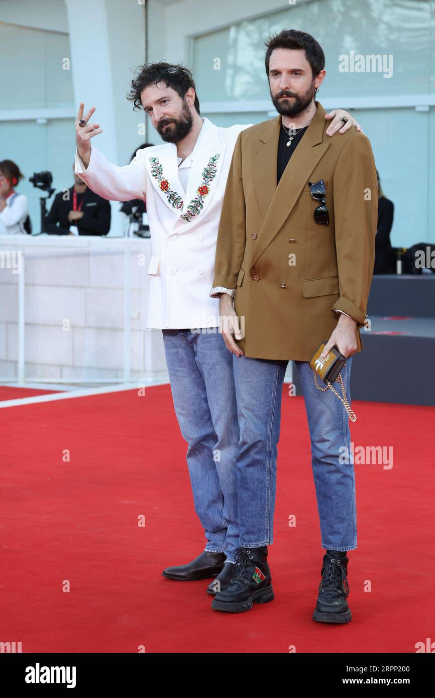 (R-L) Damiano D'Innocenzo and Fabio D'Innocenzo attend a red carpet for ...