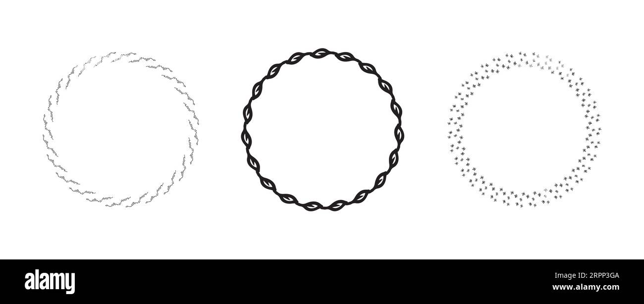 Wreath group in quirky vector style isolated on white background ...