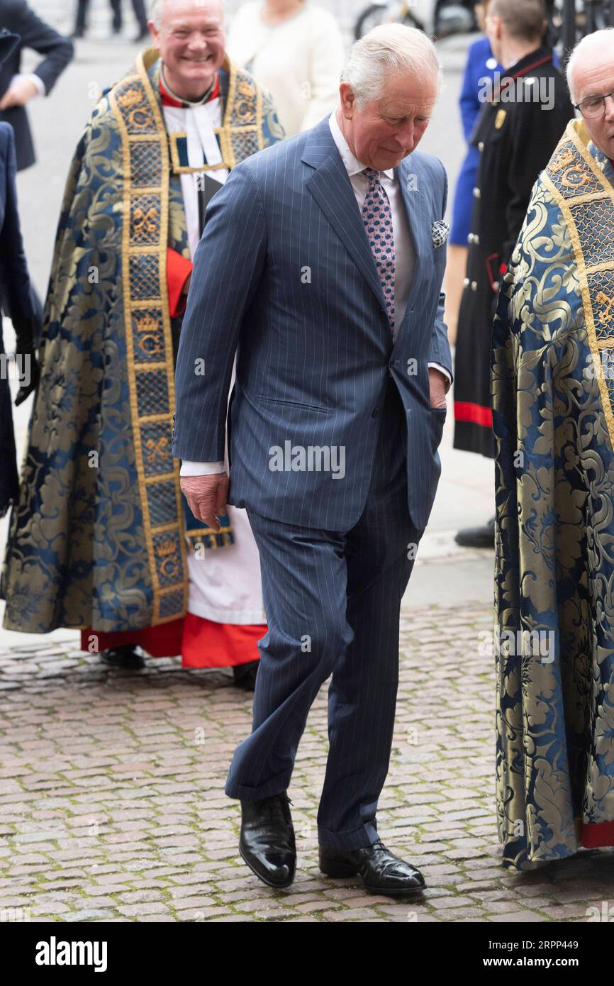 200310 -- LONDON, March 10, 2020 -- Britain s Prince Charles, Prince of ...