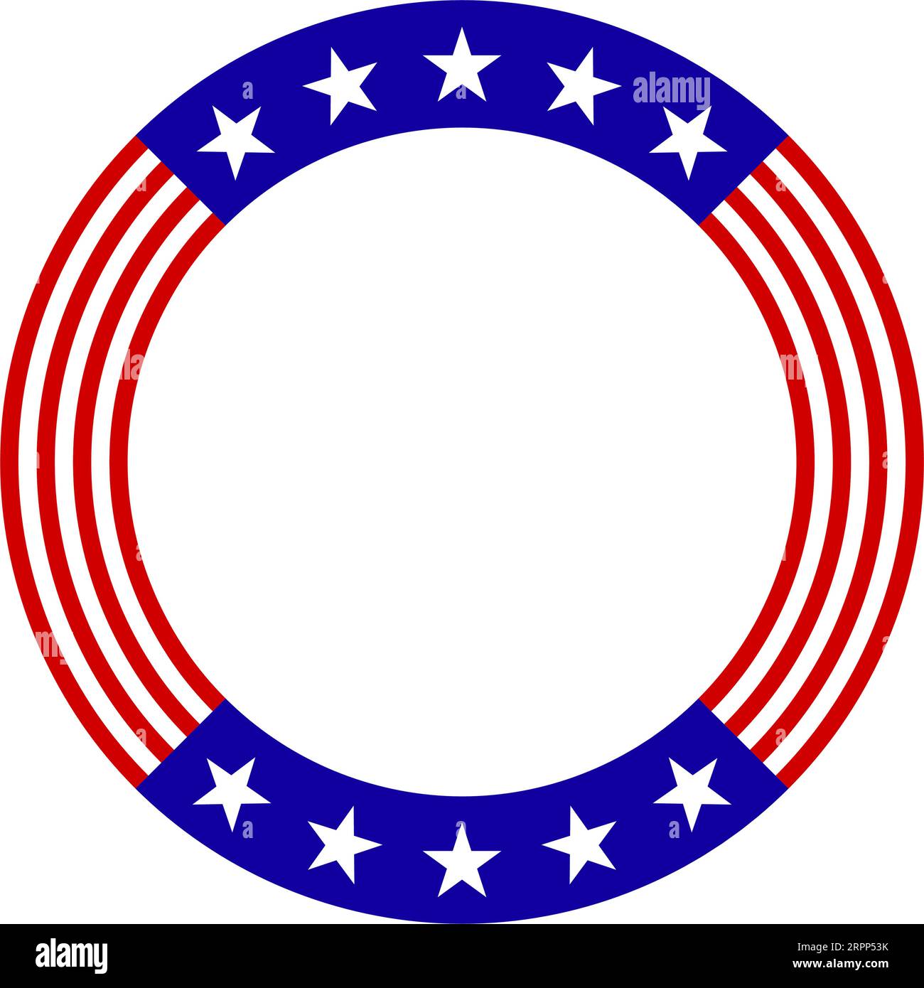 Round American flag frame Stock Vector Image & Art - Alamy