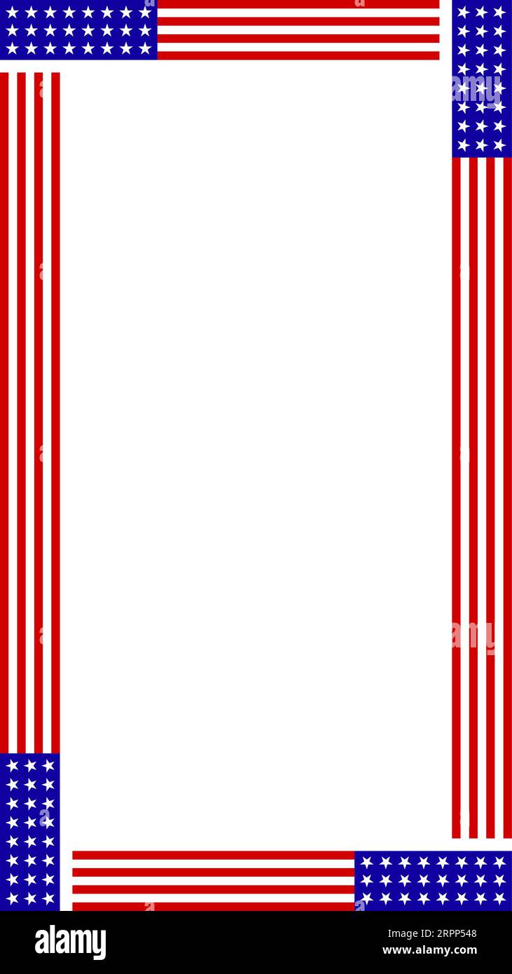 Vertical american flag frame Stock Vector Image & Art - Alamy