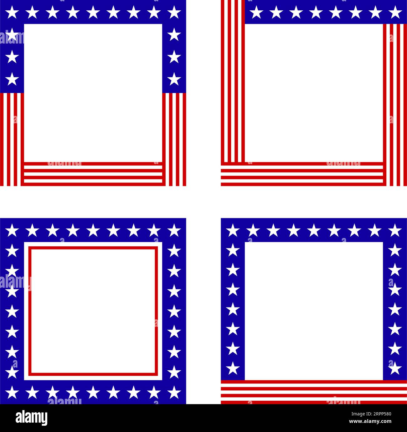 Square american flag frame Stock Vector Image & Art - Alamy