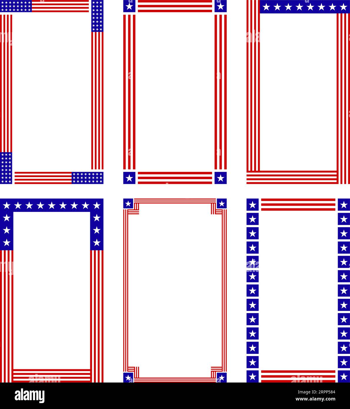 Square american flag frame Stock Vector Image & Art - Alamy