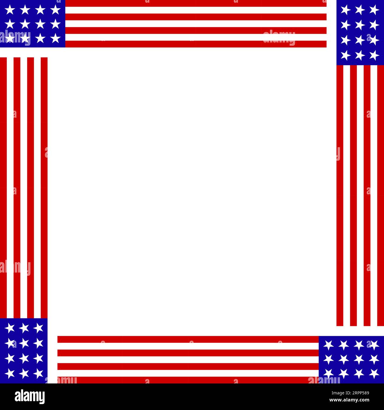 Square usa flag frame Stock Vector Image & Art - Alamy