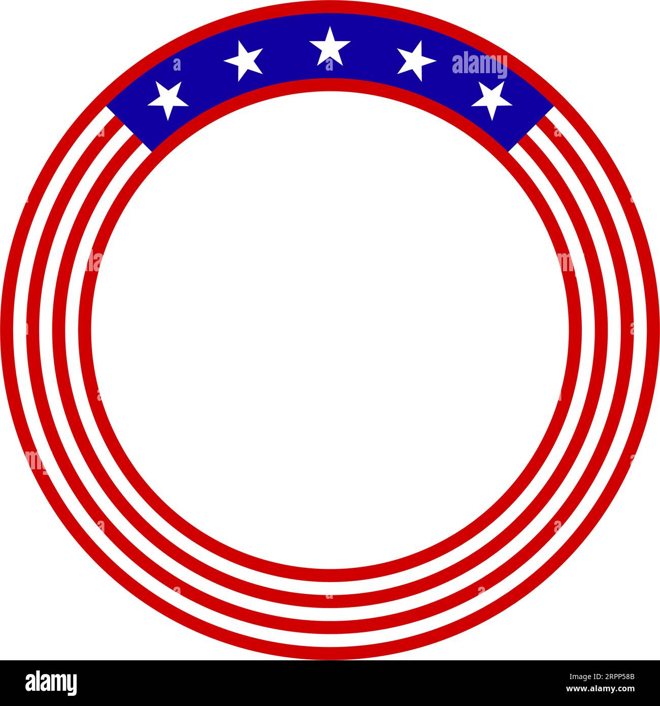 Round American flag frame Stock Vector Image & Art - Alamy