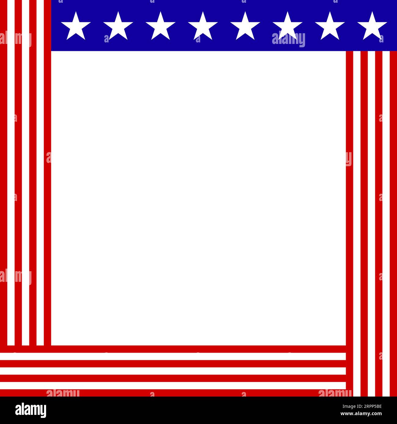 Square usa flag frame Stock Vector Image & Art - Alamy