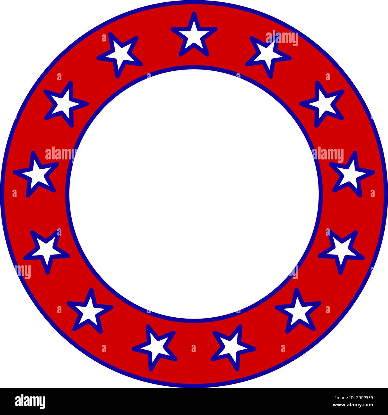 Round American flag frame Stock Vector Image & Art - Alamy