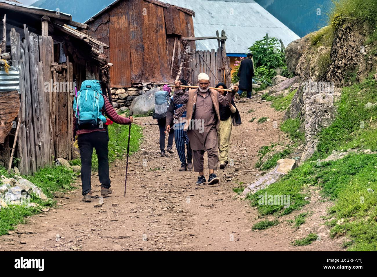 Village life in Sukhnai, Warwan Valley, Kashmir, India Stock Photo - Alamy