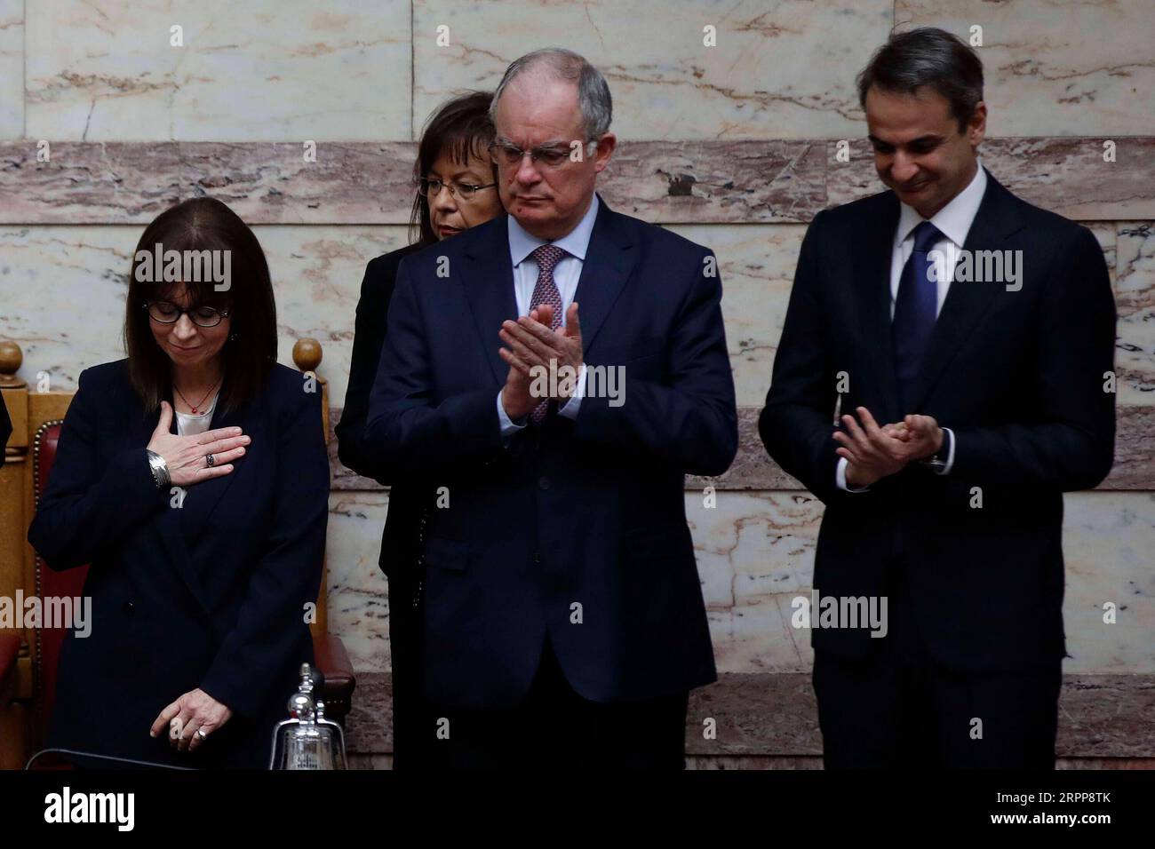 Greek president katerina sakelaropoulou hi-res stock photography and ...