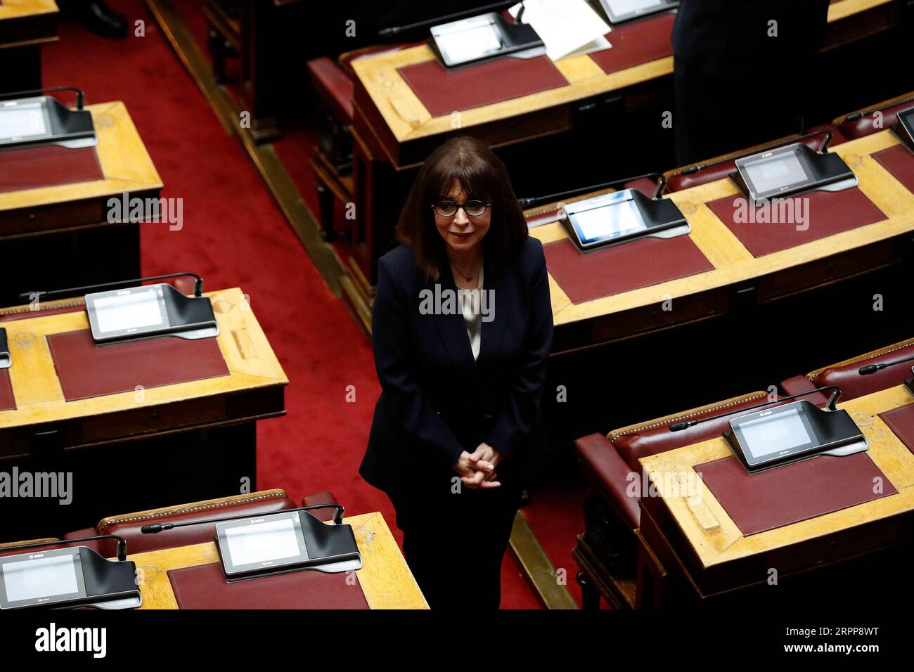 Greek president katerina sakelaropoulou hi-res stock photography and ...