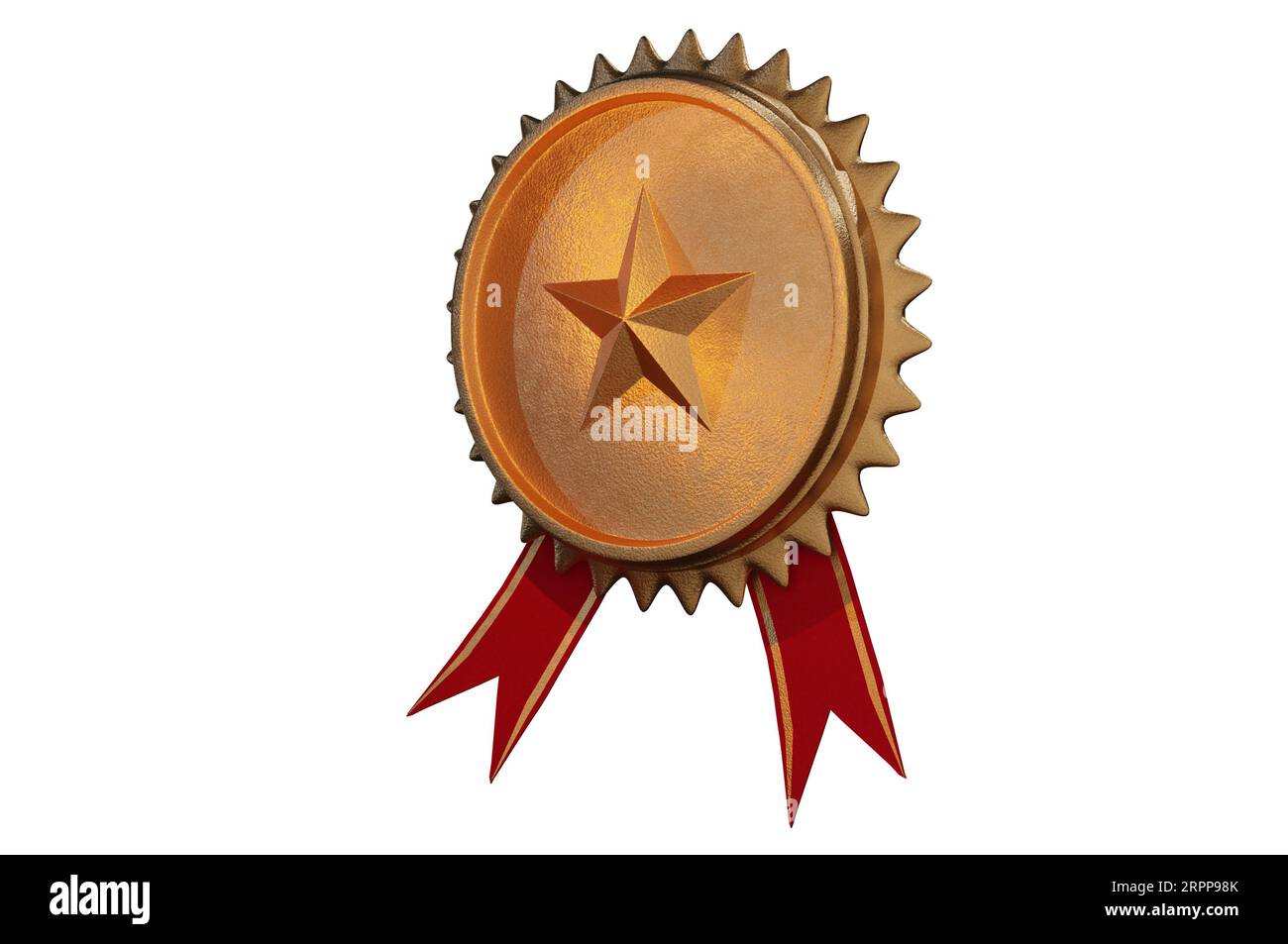 3D Illustration, Gold metal star icon . concept Premium quality ...