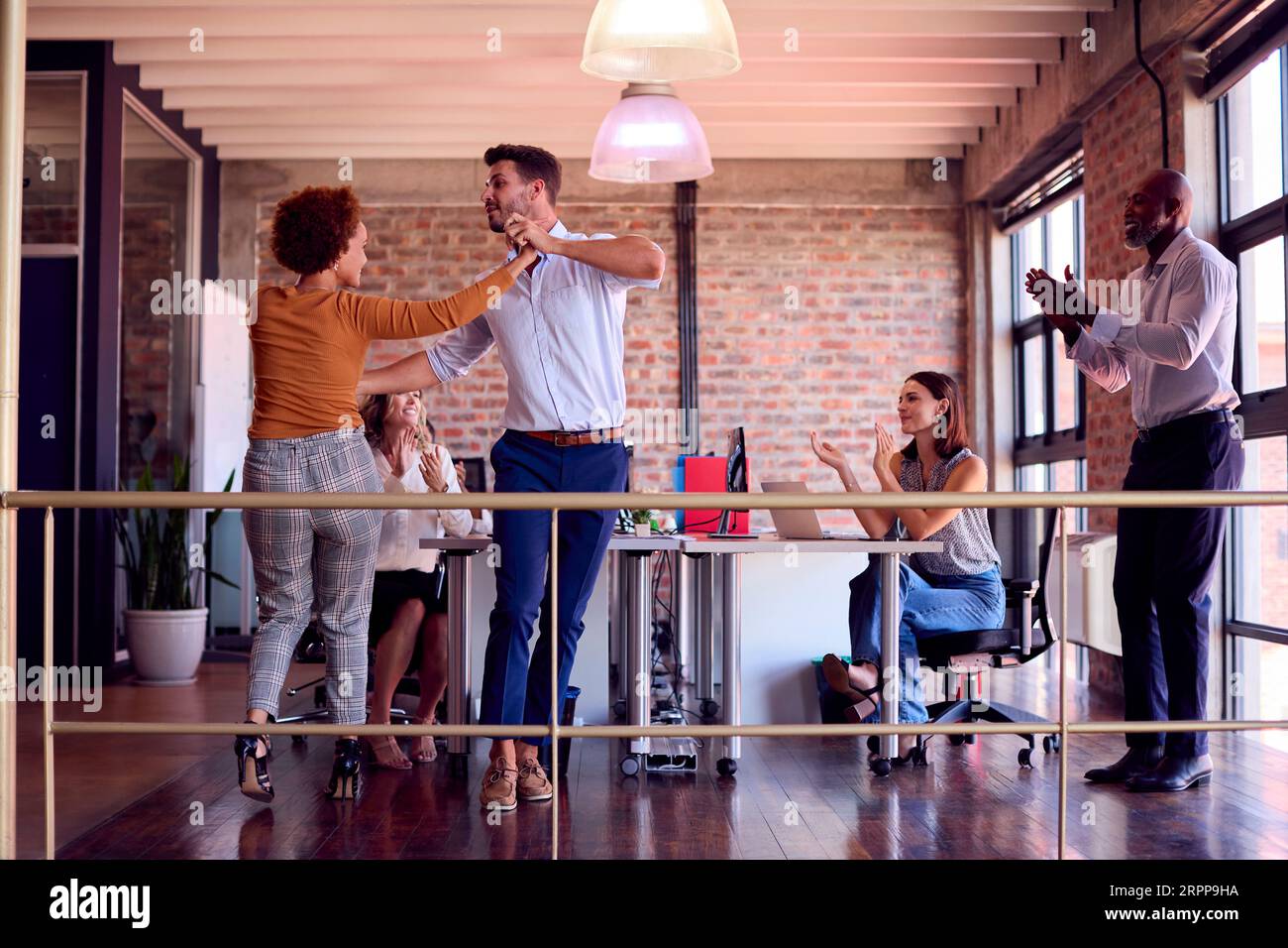Relaxed Business Team Meeting In Multi-Cultural Office With Colleagues ...