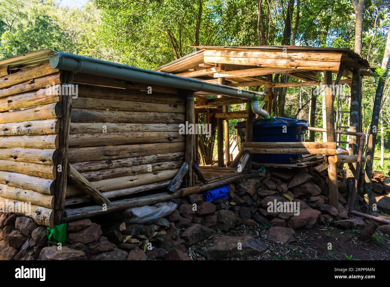 Rustic rain water harvesting structure in the countryside of Sao ...