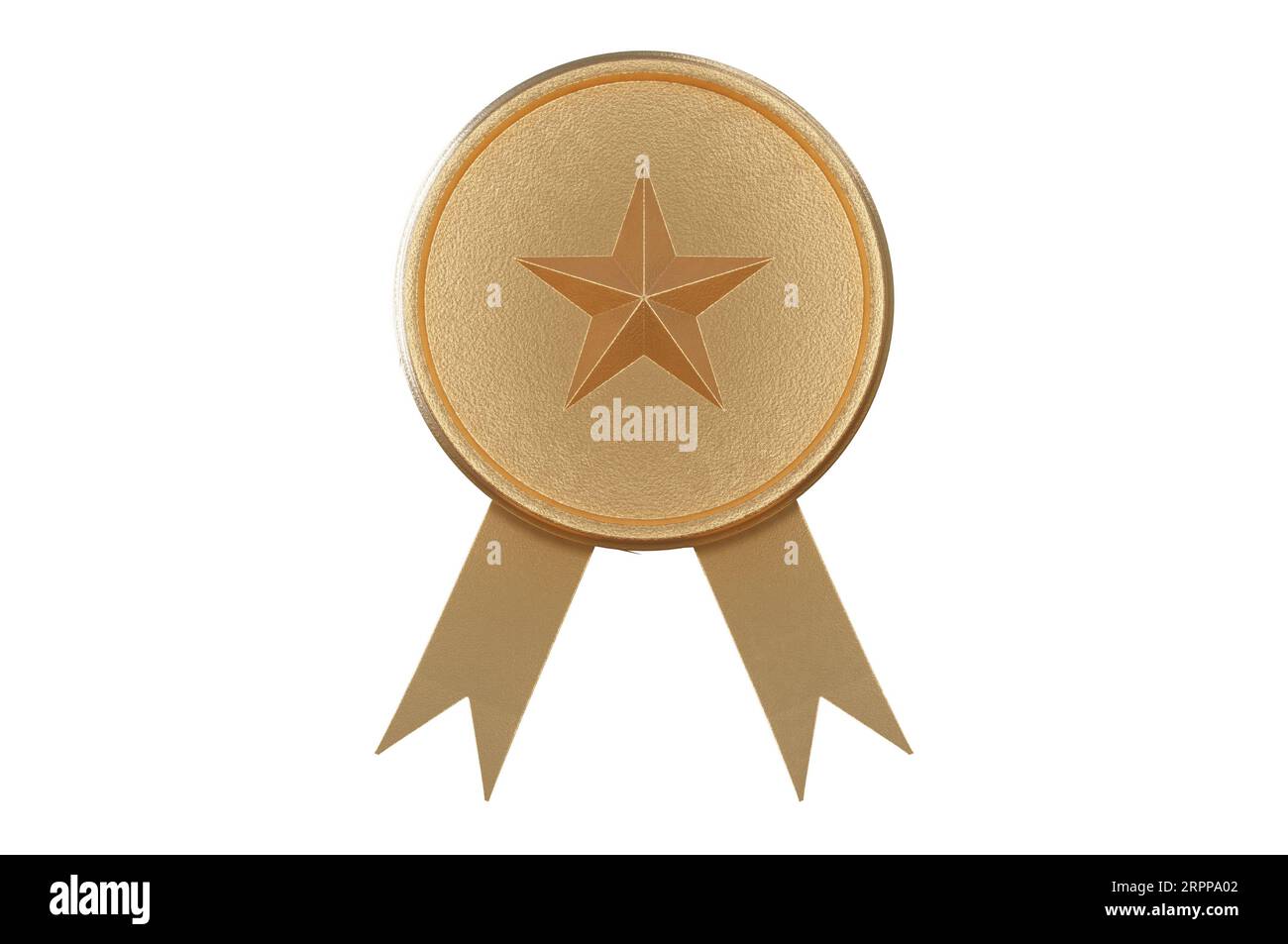 3D Illustration, Gold metal star icon . concept Premium quality ...