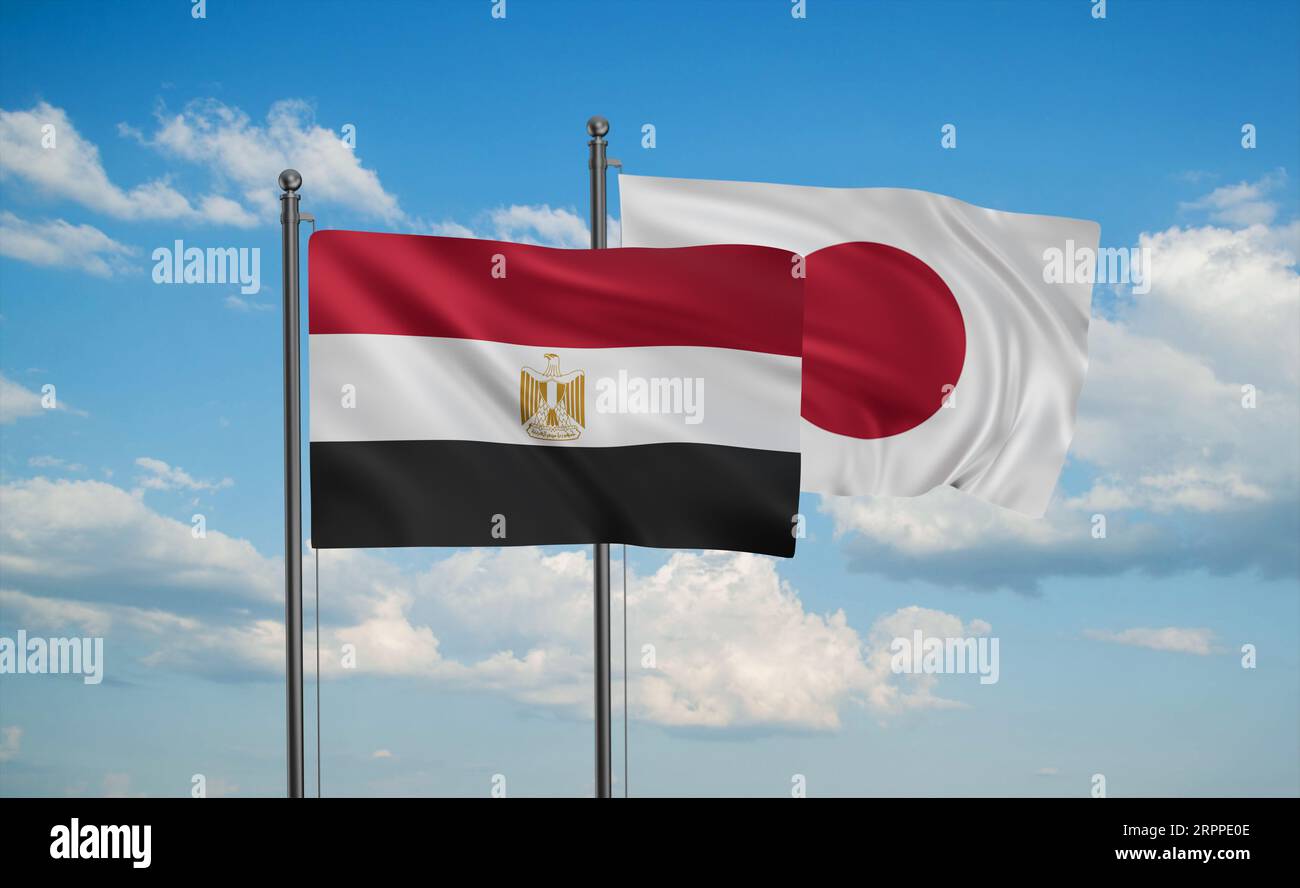 Japan egypt flag hi-res stock photography and images - Alamy