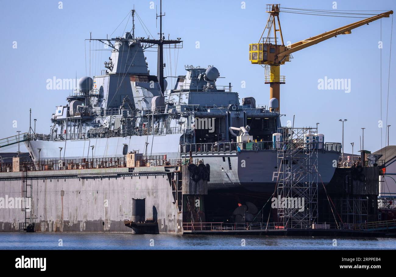 Bremerhaven, Germany. 05th Sep, 2023. The German Navy's frigate F 217 ...