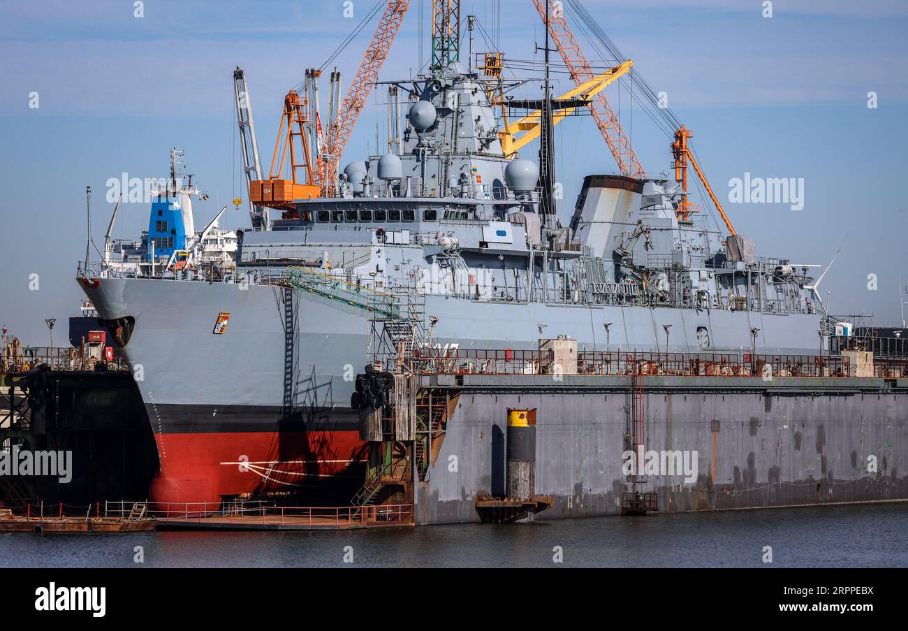 Bremerhaven, Germany. 05th Sep, 2023. The German Navy's frigate F 217 ...