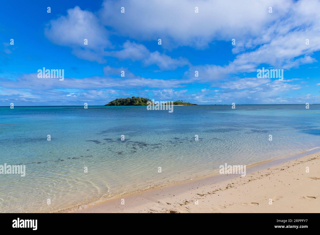 Small island near Nacula, Fiji, South Pacific. This archipelago ...