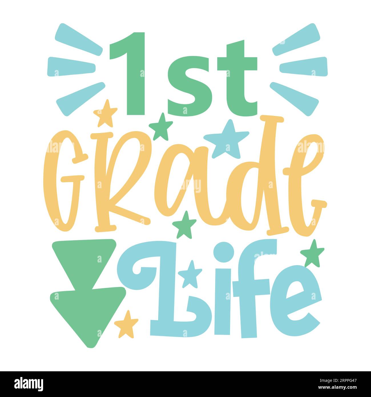 1st grade life typography t shirt design, tee print, calligraphy ...