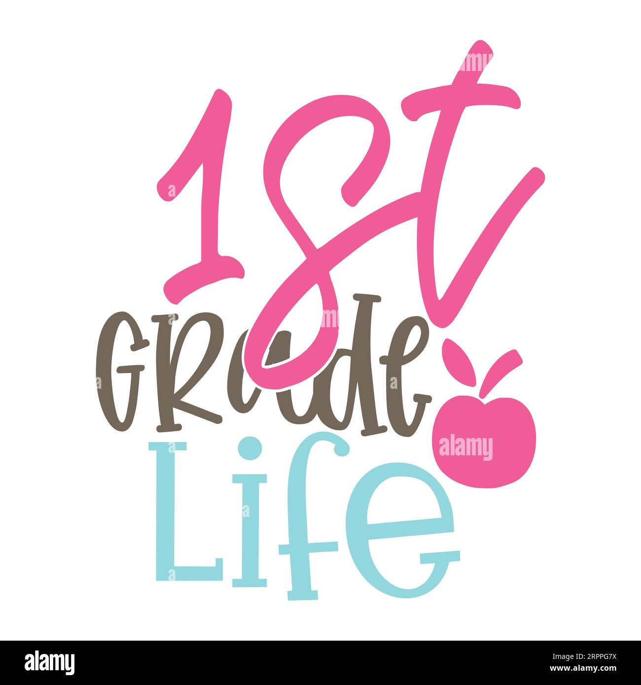 1st grade life typography t shirt design, tee print, calligraphy ...