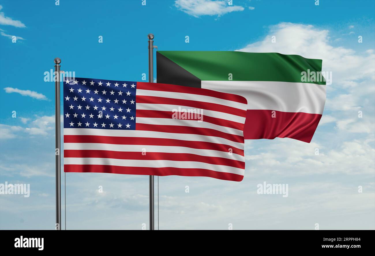 Kuwait usa flag hi-res stock photography and images - Alamy