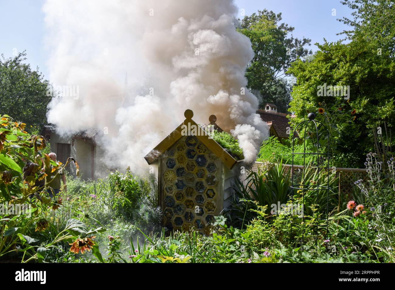 London, UK. 5th September 2023. A fire broke out in a structure which ...