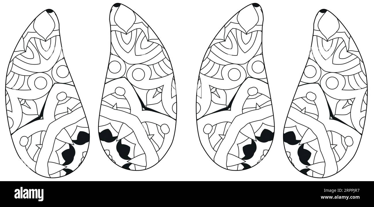 Pig hoovesprint zentangle styled for coloring. May be used for print on ...