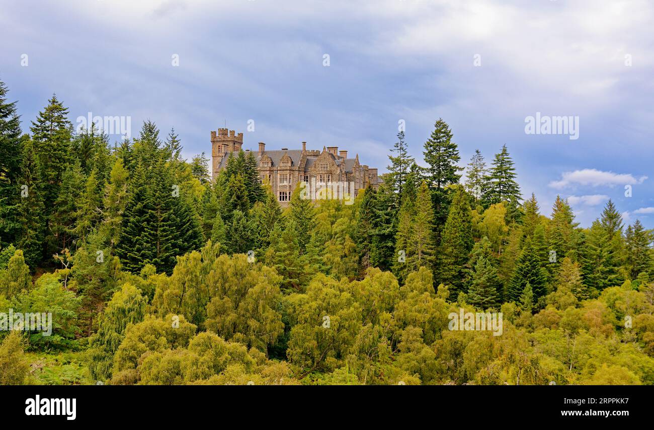 Carbisdale Castle Kyle of Sutherland Scotland the building surrounded ...