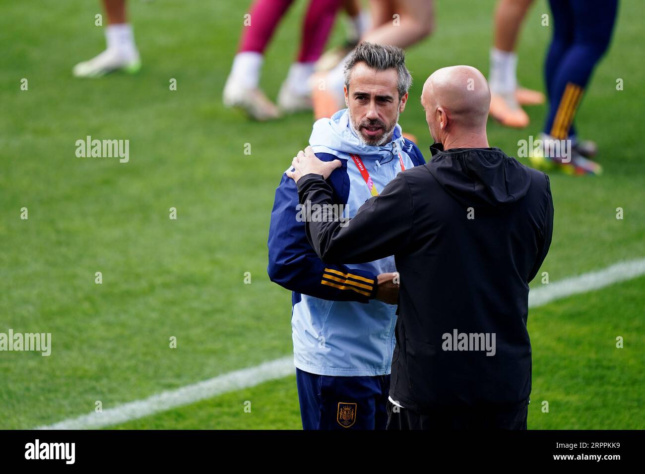 File photo dated 18-08-2023 of Spain Head Coach Jorge Vilda speaking to ...