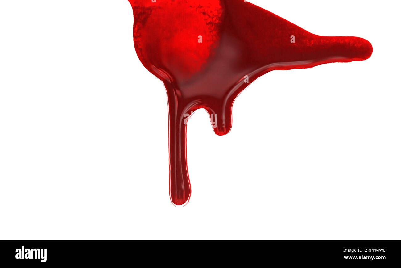 blood drips on white background Stock Photo - Alamy