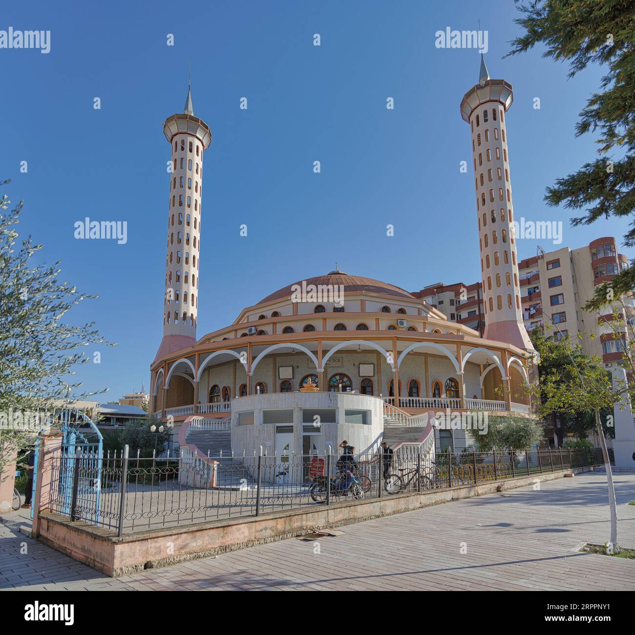 The Great Mosque of Fier: A Central Beacon in Fieri Stock Photo - Alamy