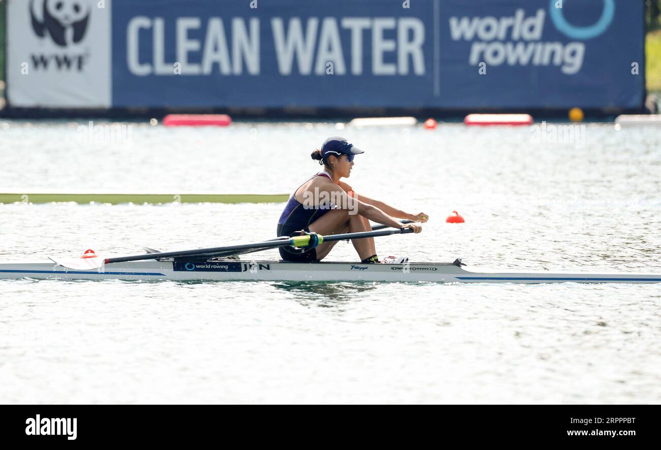 Belgrade, Serbia. 5th Sep, 2023. Japan's Chiaki Tomita competes during ...