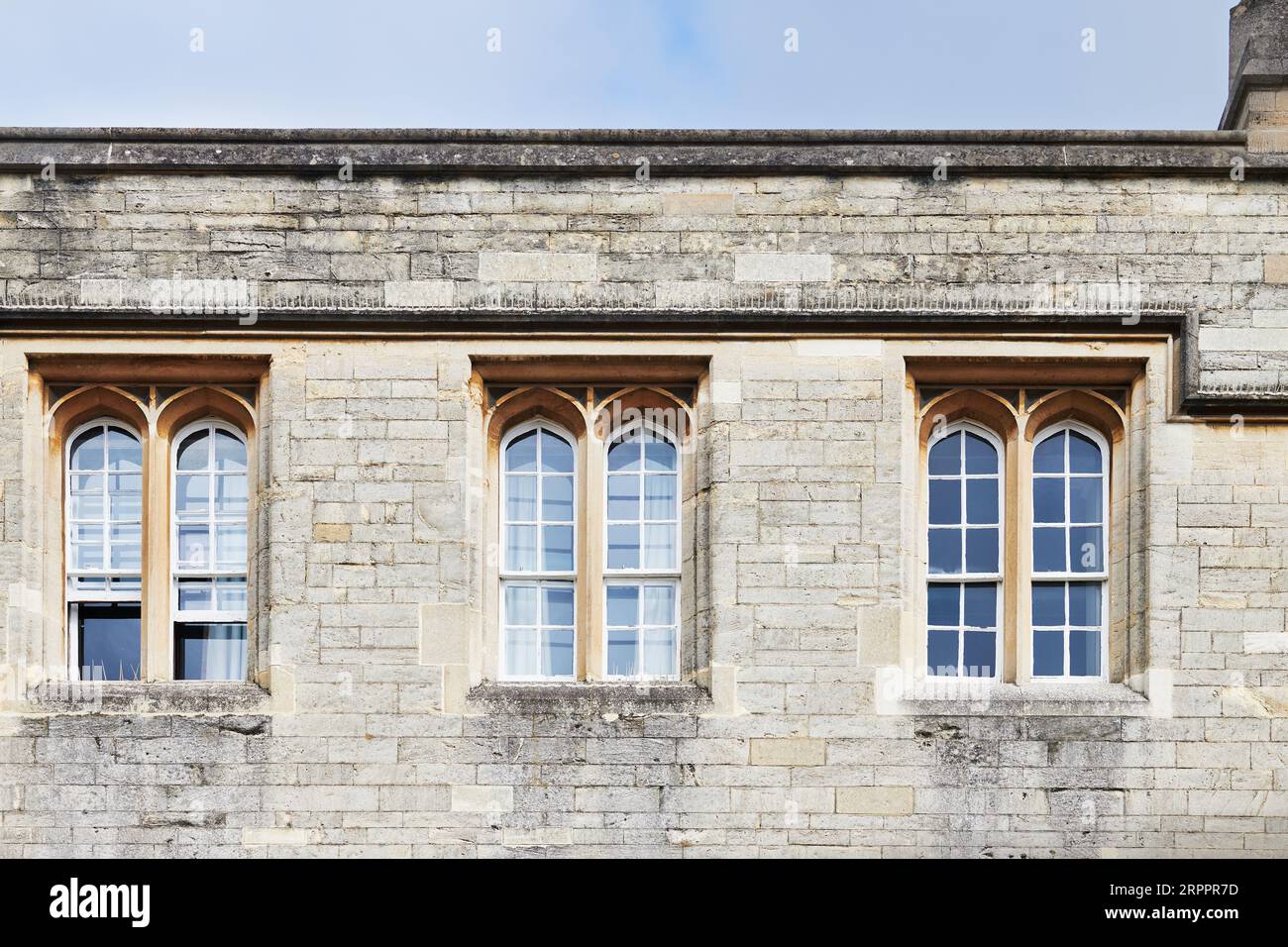 A trio of double windows at Jesus College, University of Cambridge ...