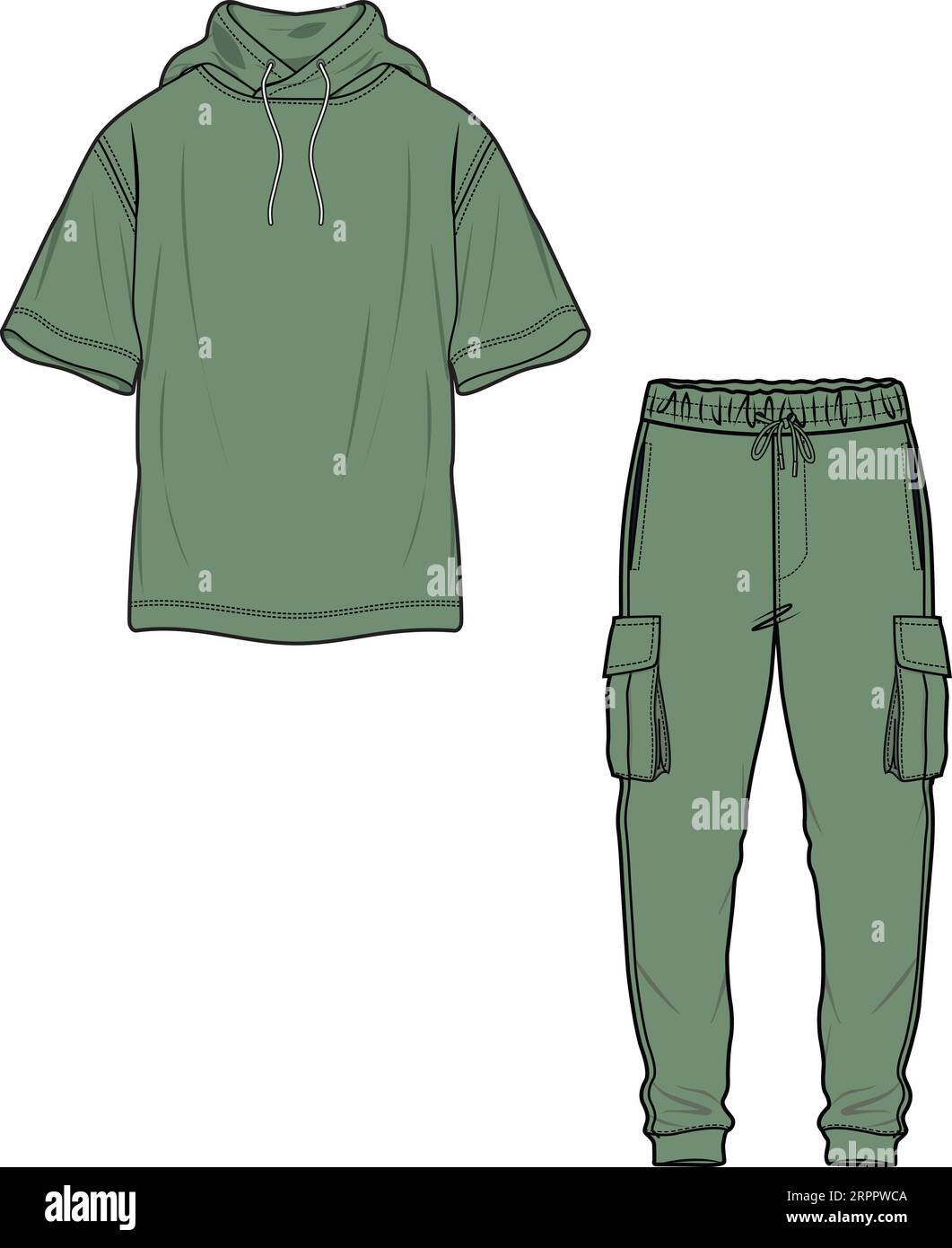 UNISEX WEAR SPORTS WEAR COORDINATE TRACKCUIT TOP AND JOGGER SET VECTOR ...