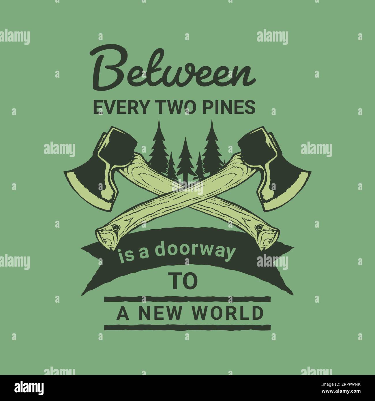 Two pines Stock Vector Images - Alamy