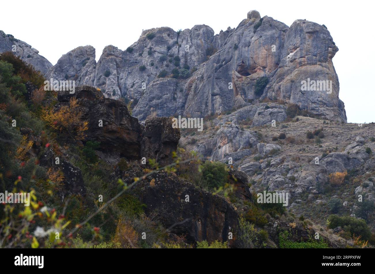 Karst mountains in the Sierra del Moncayo massif, north-eastern Spain ...