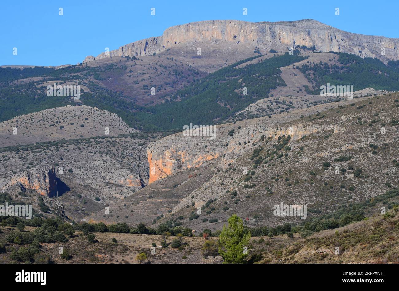 Karst mountains in the Sierra del Moncayo massif, north-eastern Spain ...