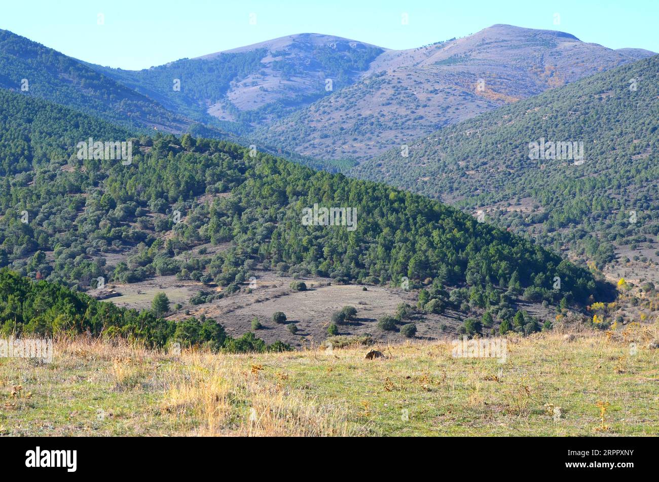 Karst mountains in the Sierra del Moncayo massif, north-eastern Spain ...