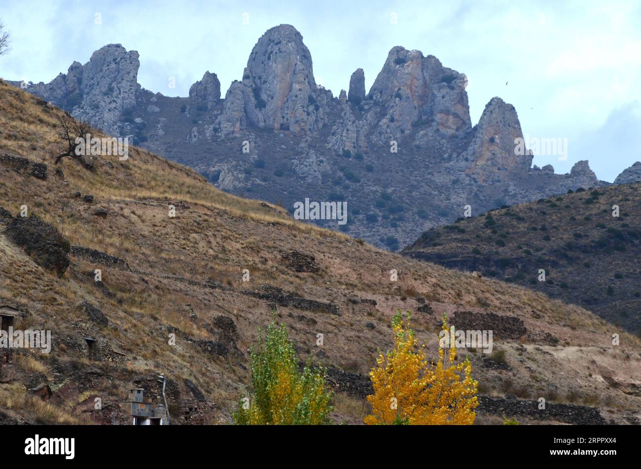 Karst mountains in the Sierra del Moncayo massif, north-eastern Spain ...